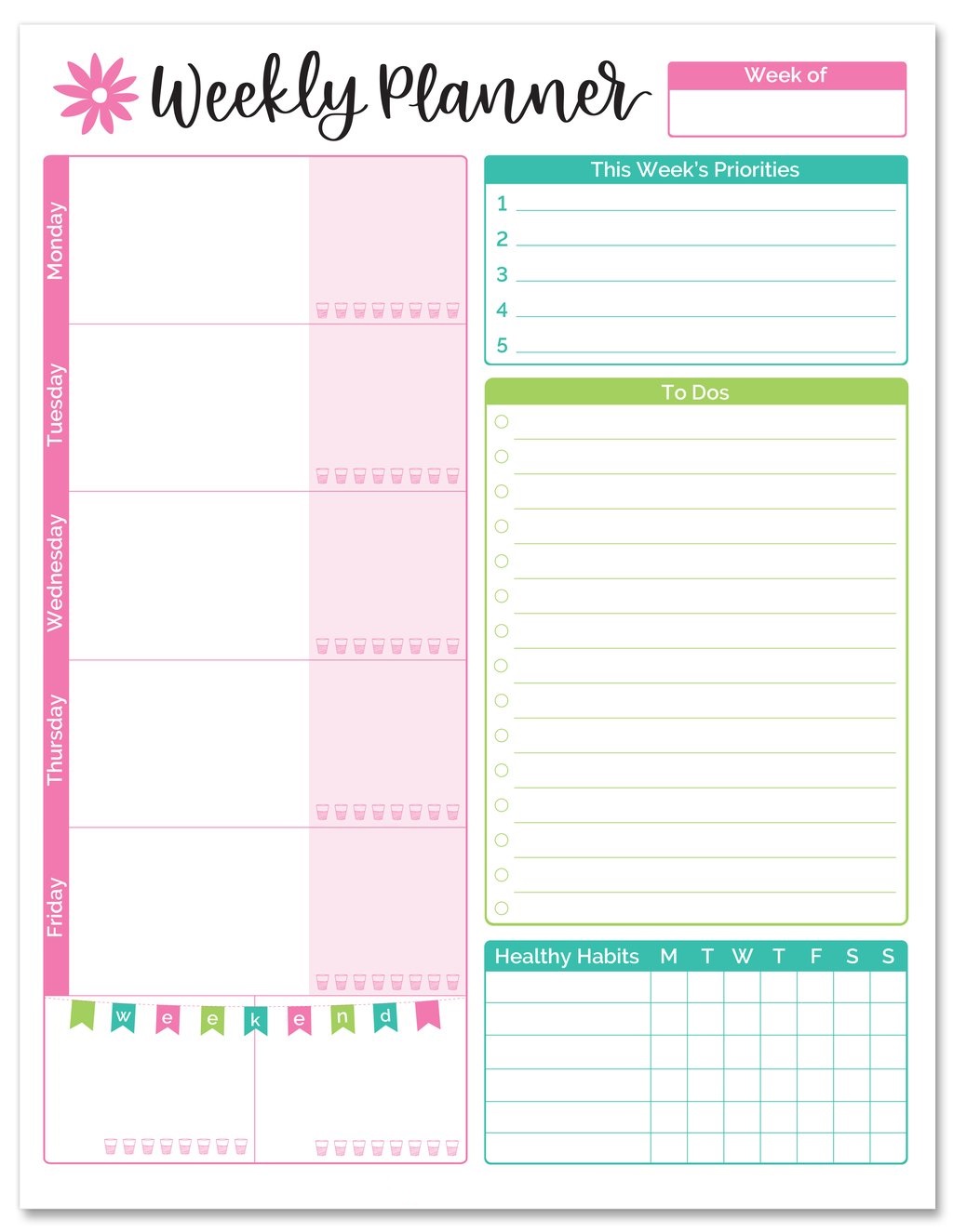 5 Free Best Weekly Planners For Moms 2022 PDF 5 Free Best Weekly Planners For Moms 2022 PDF
